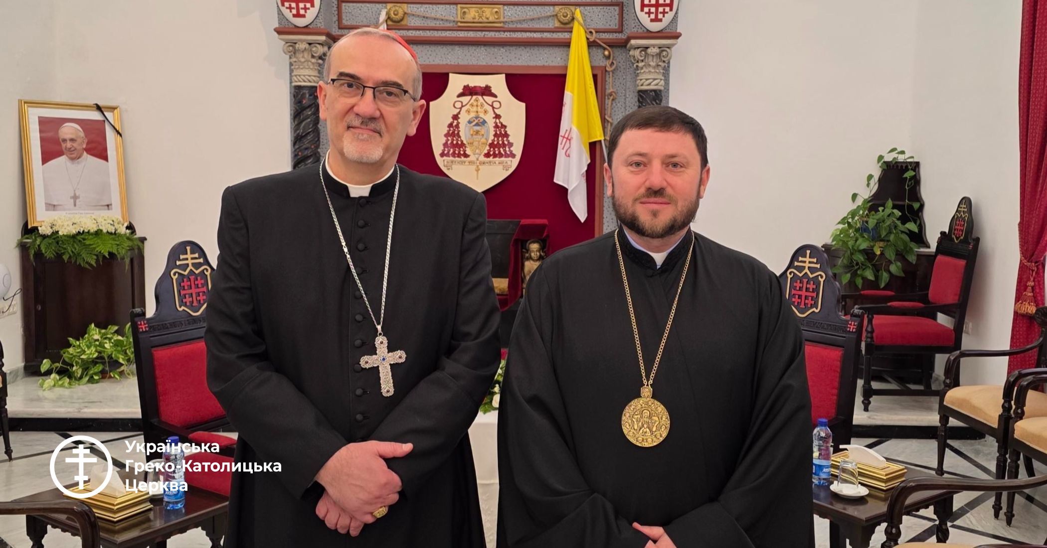 Bishop Mykola Cardinal Bychok Meets with the Patriarch of Jerusalem ...